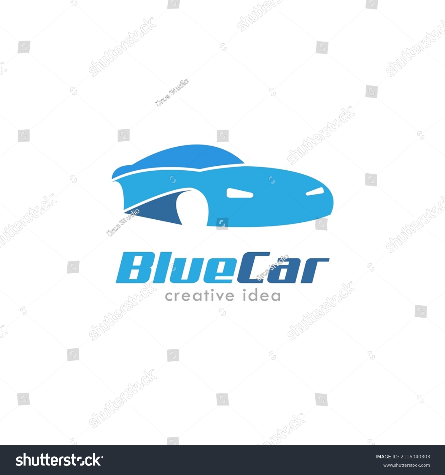 Blue Car Concept Logo Design Template Stock Vector (Royalty Free ...