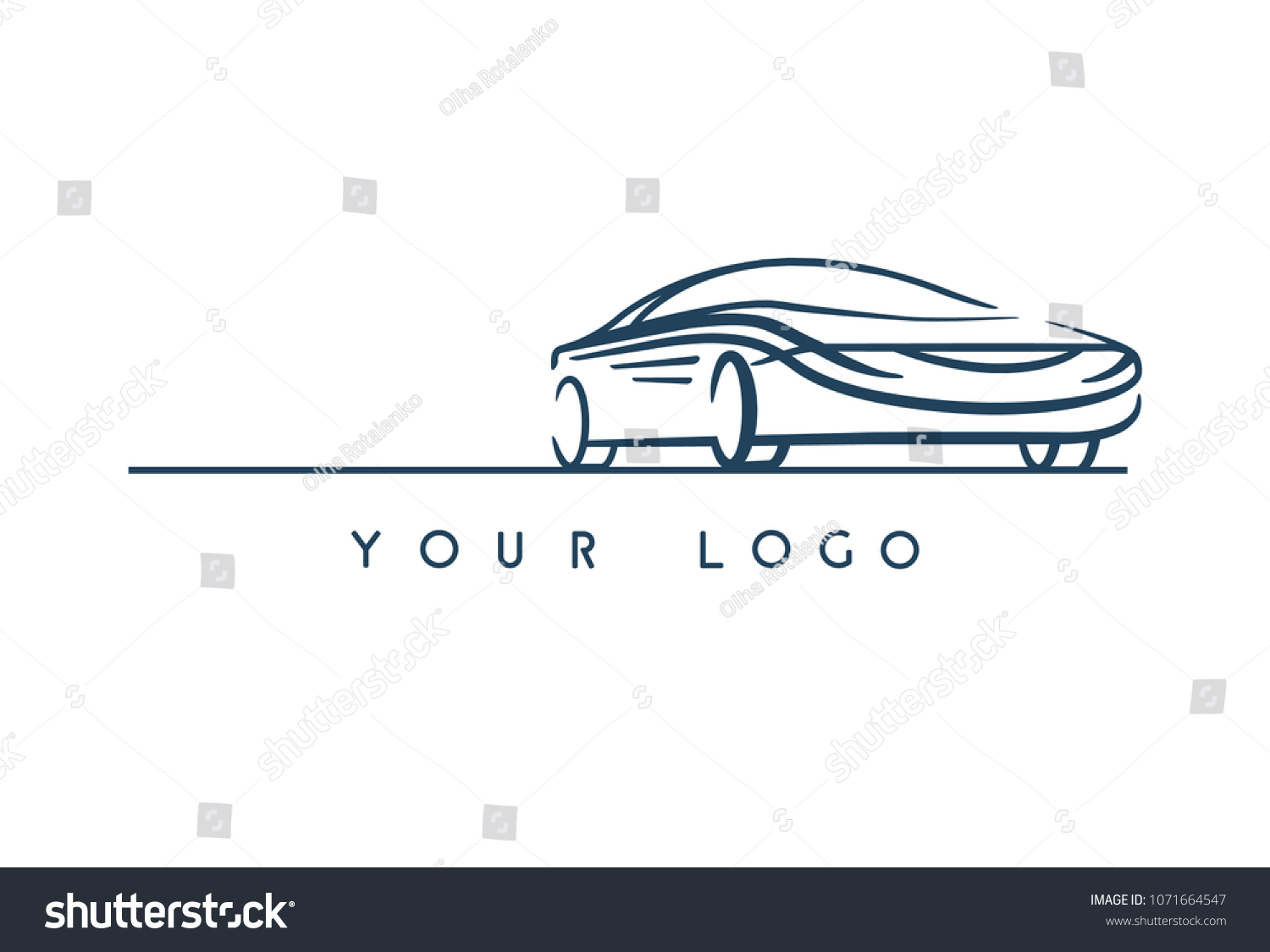 Blue Car Logo Stock Vector (Royalty Free) 1071664547 | Shutterstock
