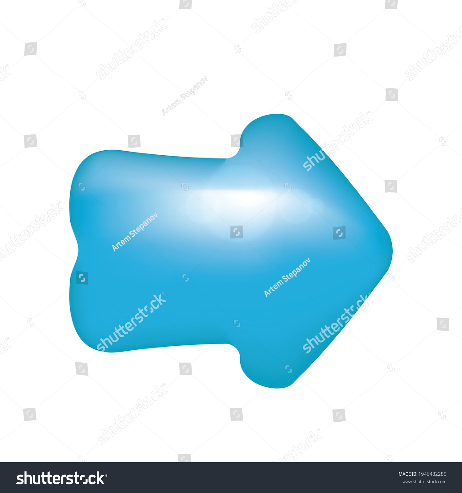 Blue Cartoon Arrow Game Interface Vector Stock Vector (Royalty Free ...