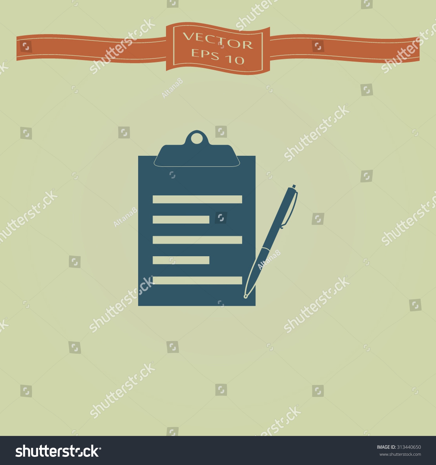 Blue Checklist Icon Vector Stock Vector (Royalty Free) 313440650 ...