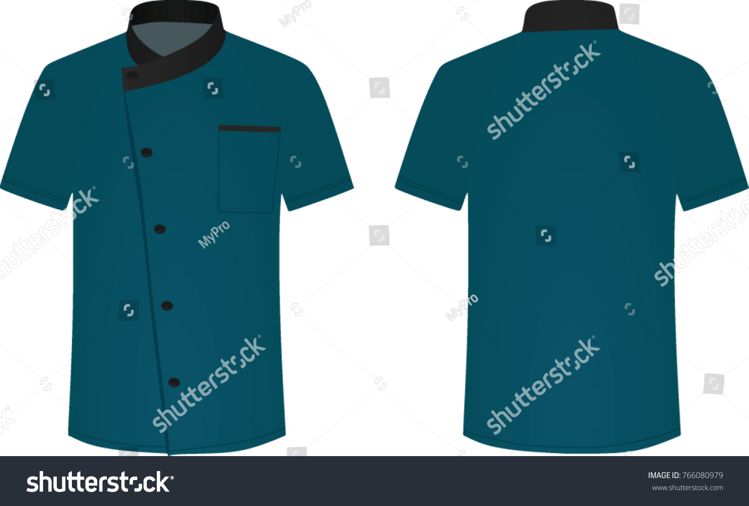 Blue Chef Uniform Vector Illustration Stock Vector (Royalty Free) 766080979