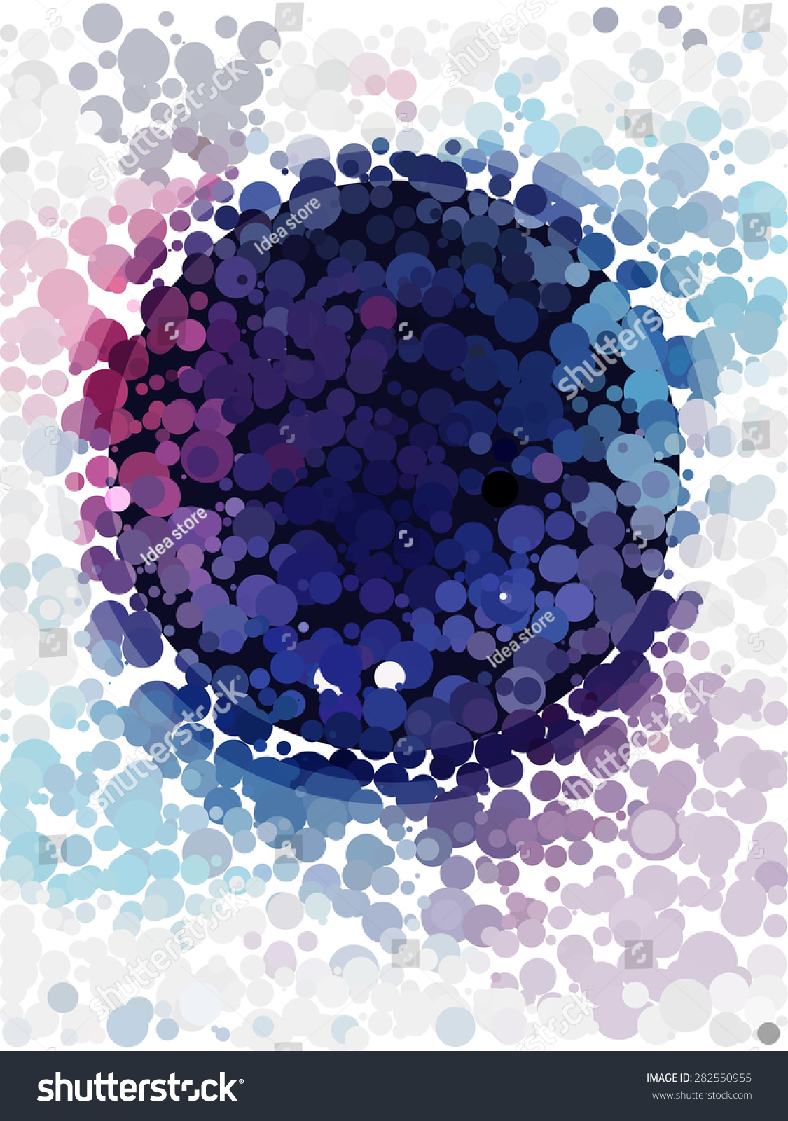 Blue Circle Ring Bubble Texture Stock Vector (Royalty Free) 282550955