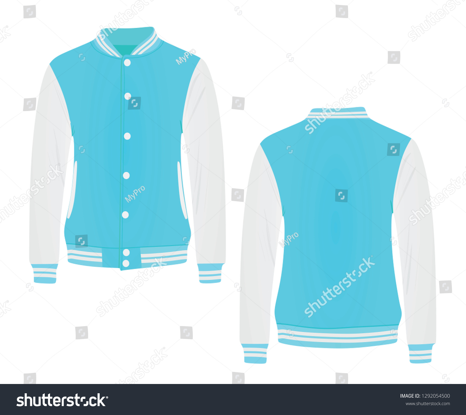 Blue College Jacket Vector Illustration Stock Vector (Royalty Free ...