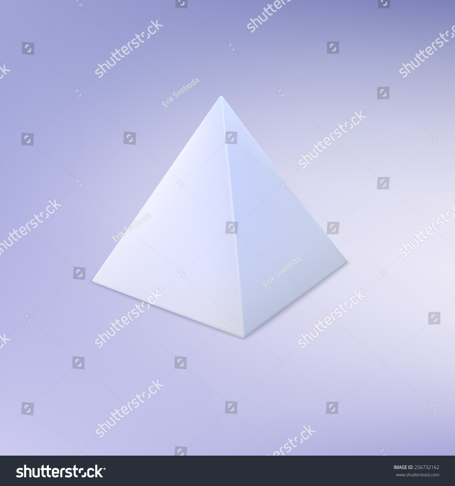 Blue Color Pyramid Basic Geometric Shape Stock Vector (Royalty Free ...