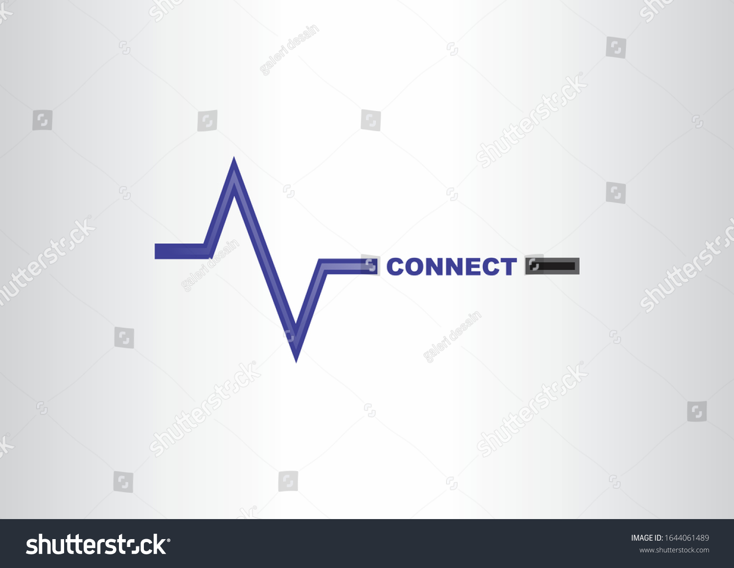 Blue Connection Wave Vector Logo Design Stock Vector (Royalty Free ...