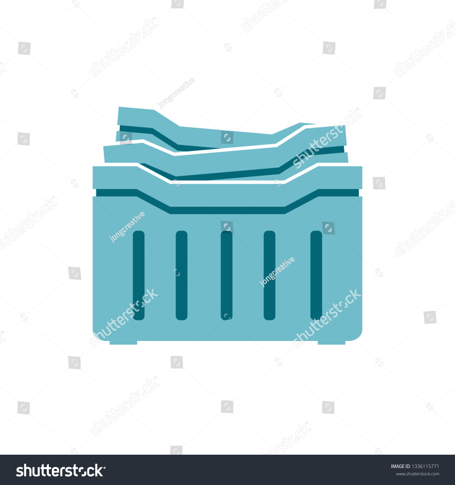 Blue Crates Stack Storage Container Symbol Stock Vector (Royalty Free ...