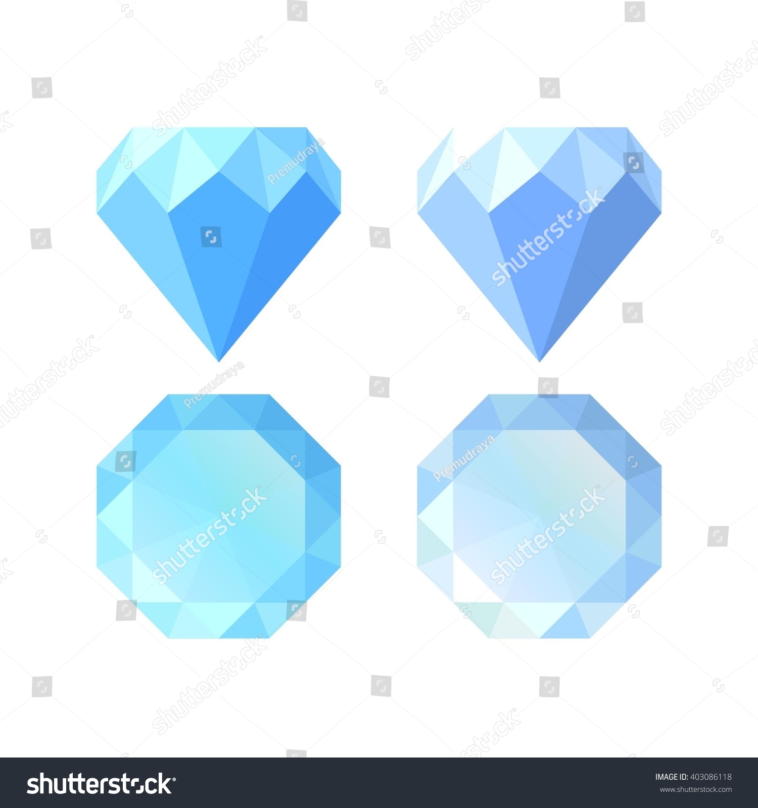 Blue Crystal Stock Vector (Royalty Free) 403086118 | Shutterstock