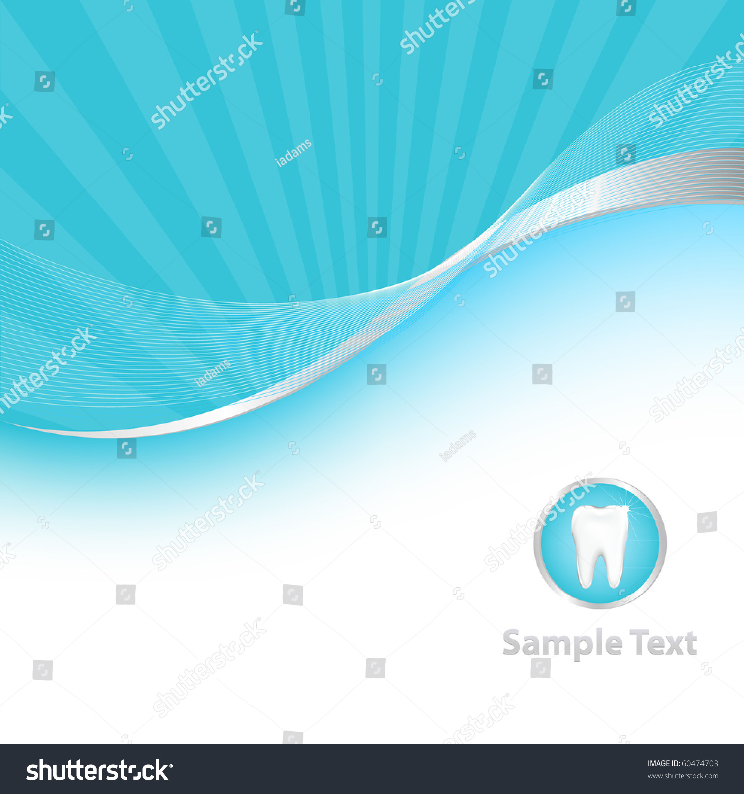 Blue Dental Background Tooth Vector Illustration Stock Vector (Royalty ...