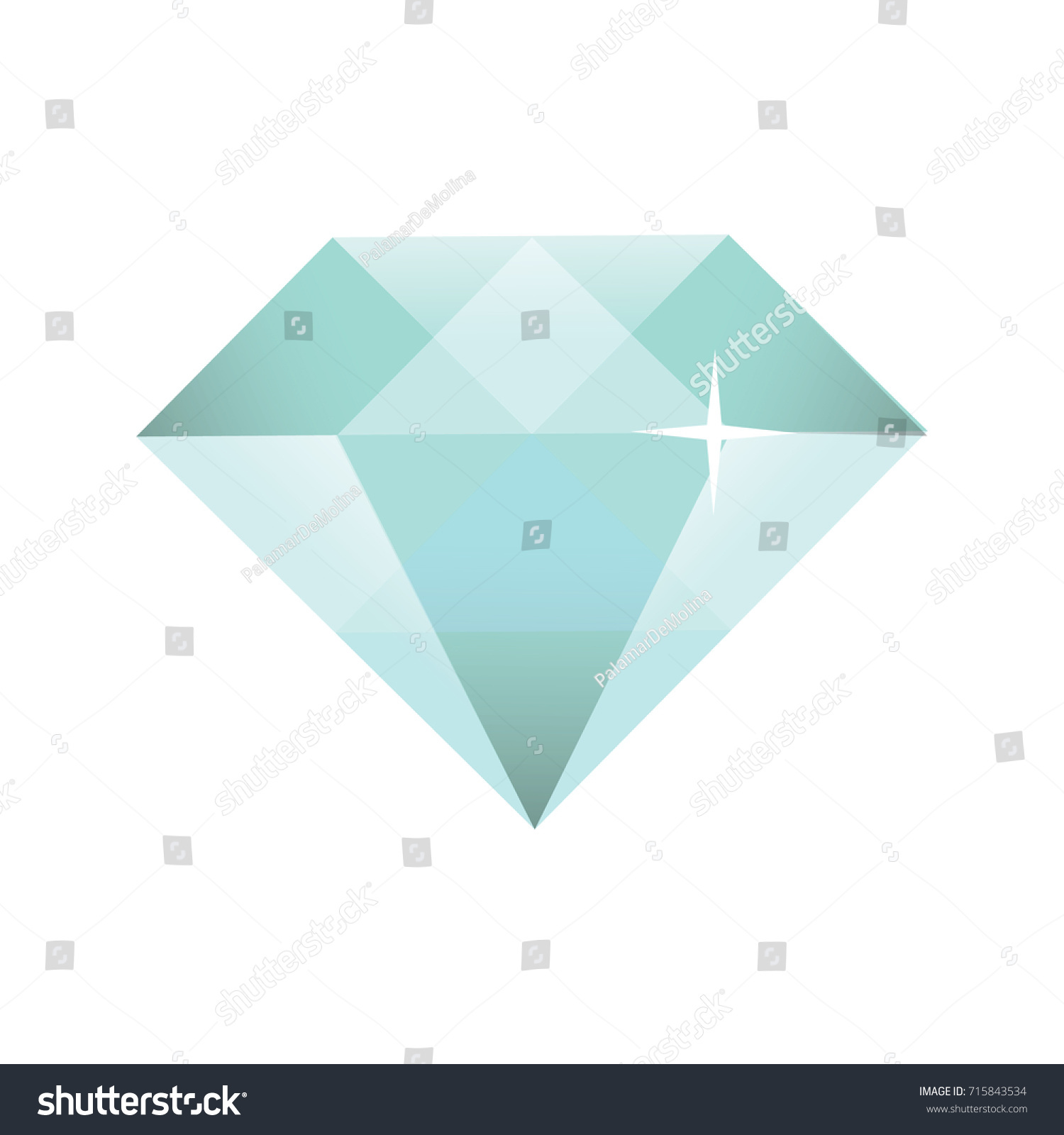 Blue Diamond Vector Illustration Stock Vector (Royalty Free) 715843534 ...
