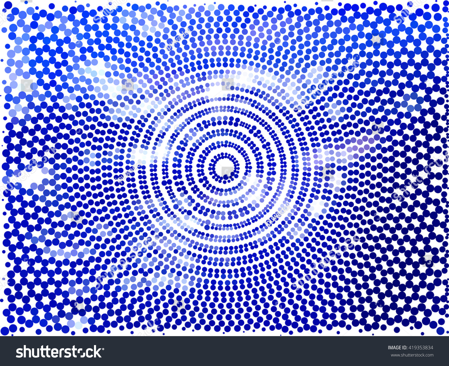 Blue Dot Circle On White Abstract Stock Vector (Royalty Free) 419353834 ...