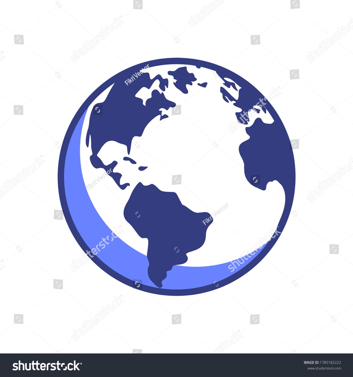 Blue Earth Icon Premium Vector Stock Vector (Royalty Free) 1785182222 ...