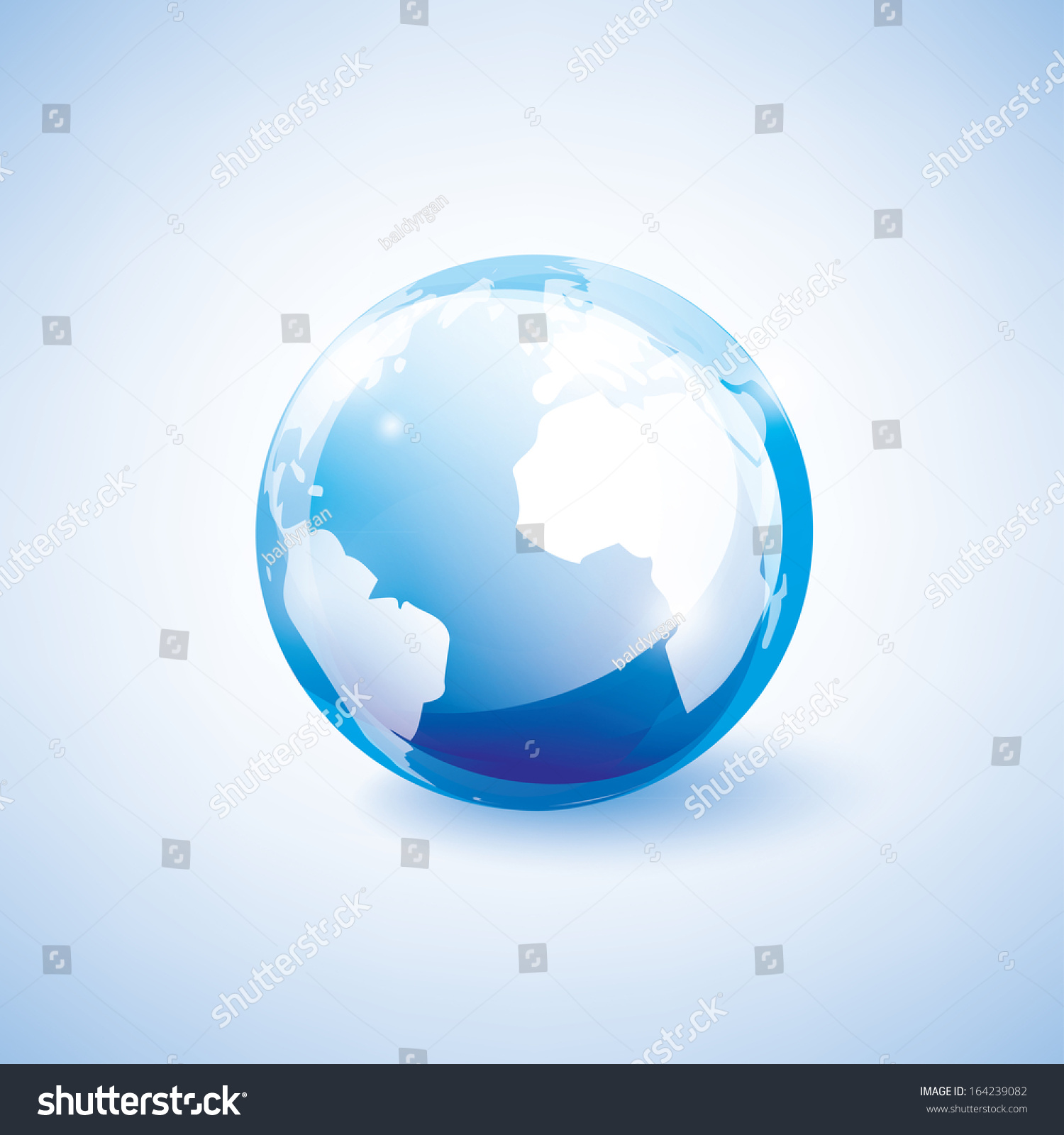 Blue Earth Vector Icon Stock Vector (Royalty Free) 164239082