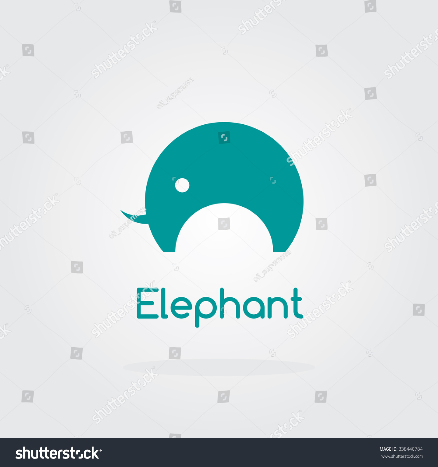 Blue Elephant Logo Design Template Flat Stock Vector (Royalty Free ...