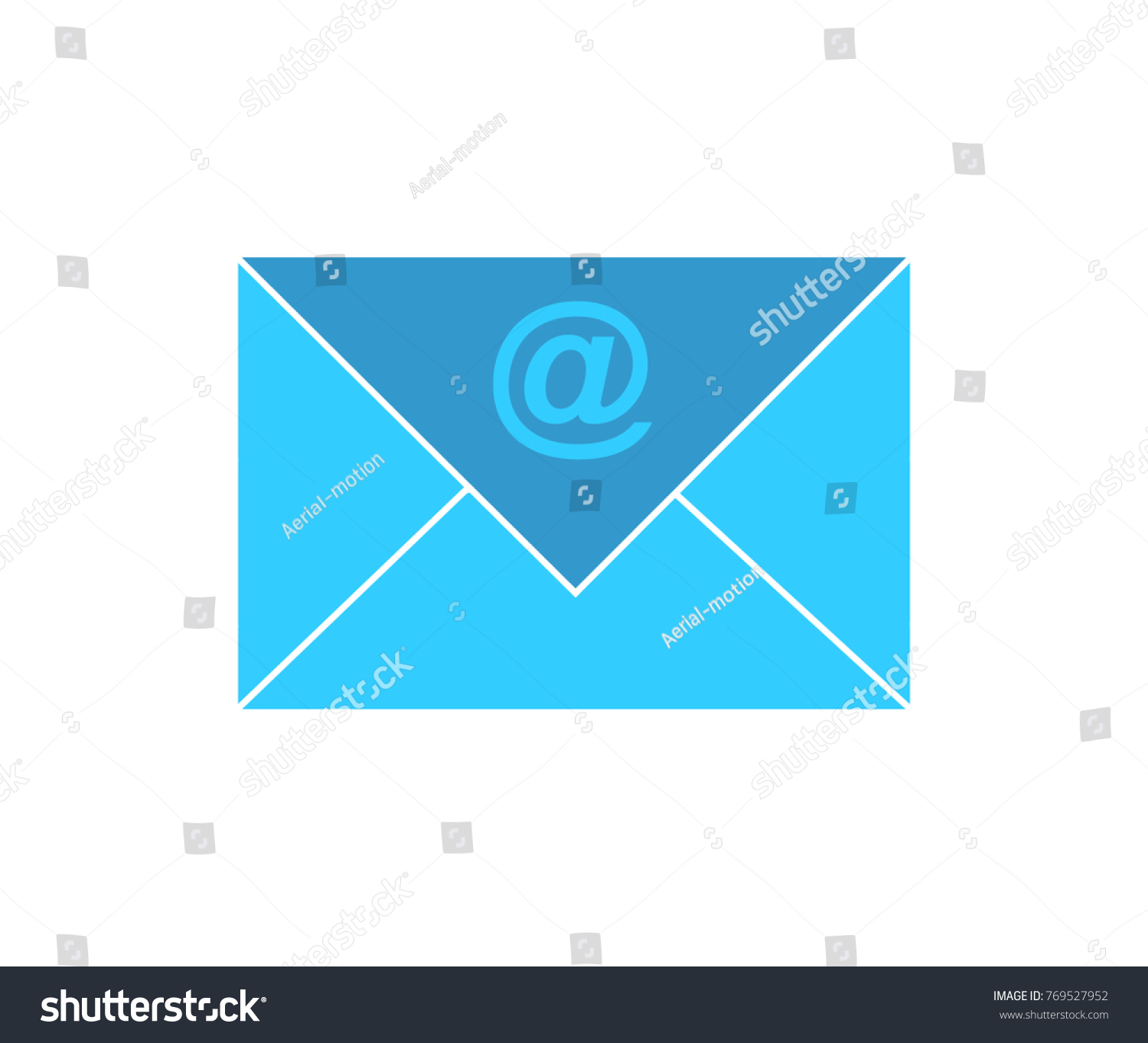 Blue Envelope Vector Graphics Stock Vector (Royalty Free) 769527952 ...