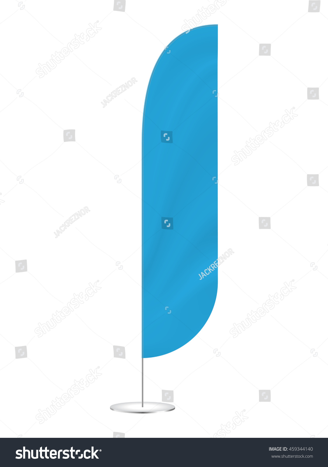 Blue Feather Flag Vector Beach Banner Stock Vector (Royalty Free) 459344140