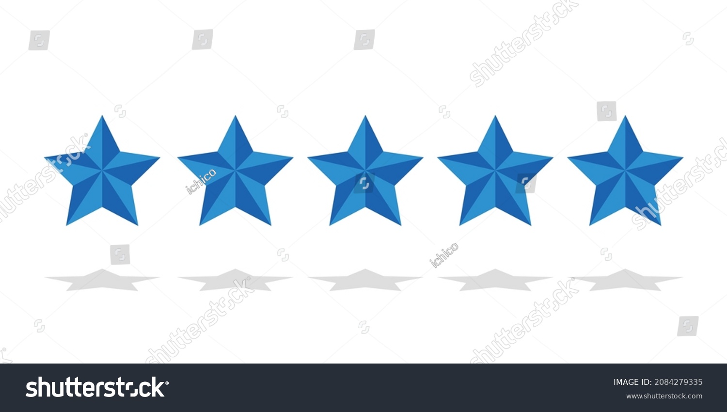 Blue Five Star Vector Illustration Stock Vector (Royalty Free ...