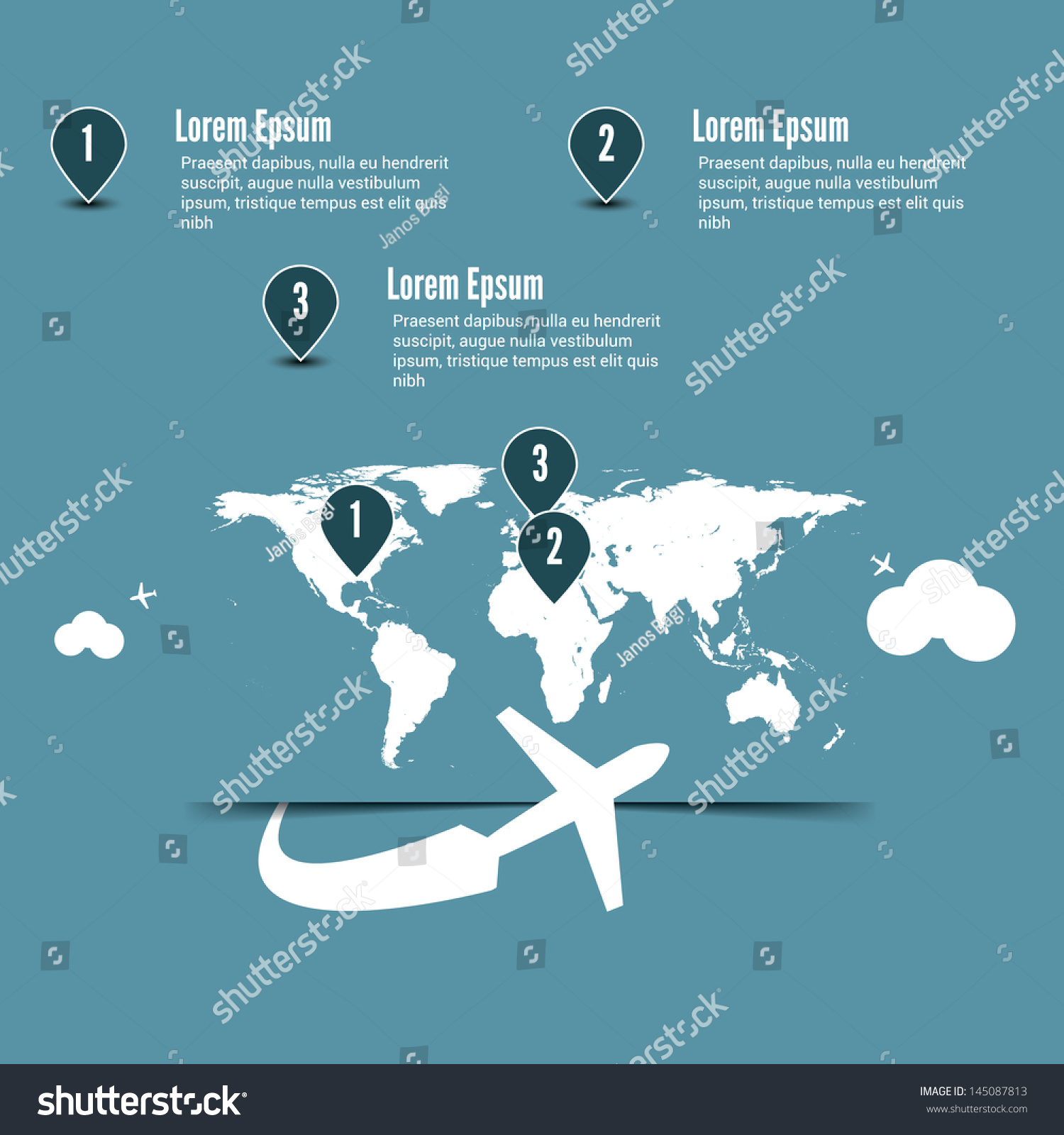 Blue Flight Infographic Vector Eps 10 Stock Vector 145087813 - Shutterstock