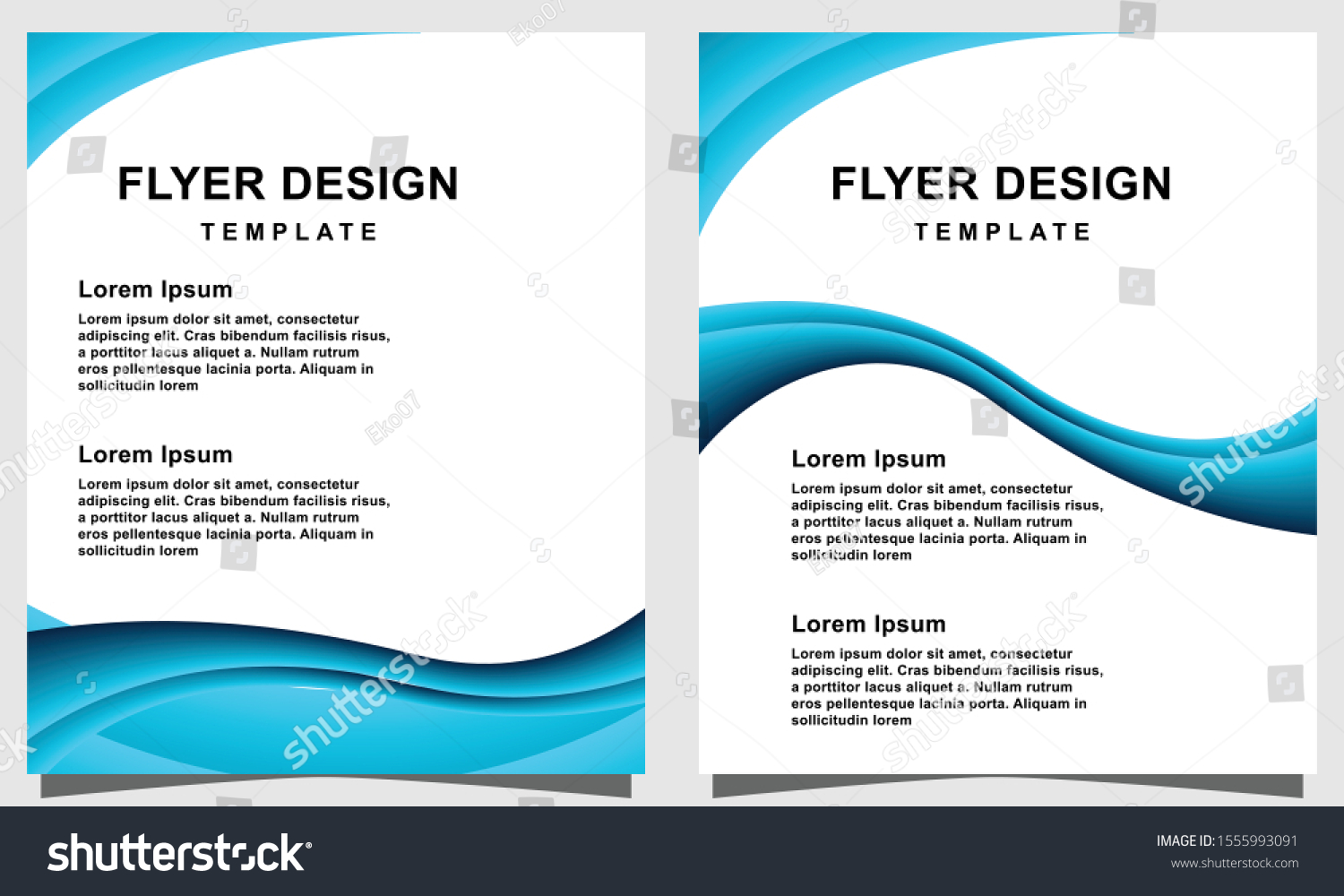 Blue Flyer Design Template Vector Illustration: vetor stock (livre de ...