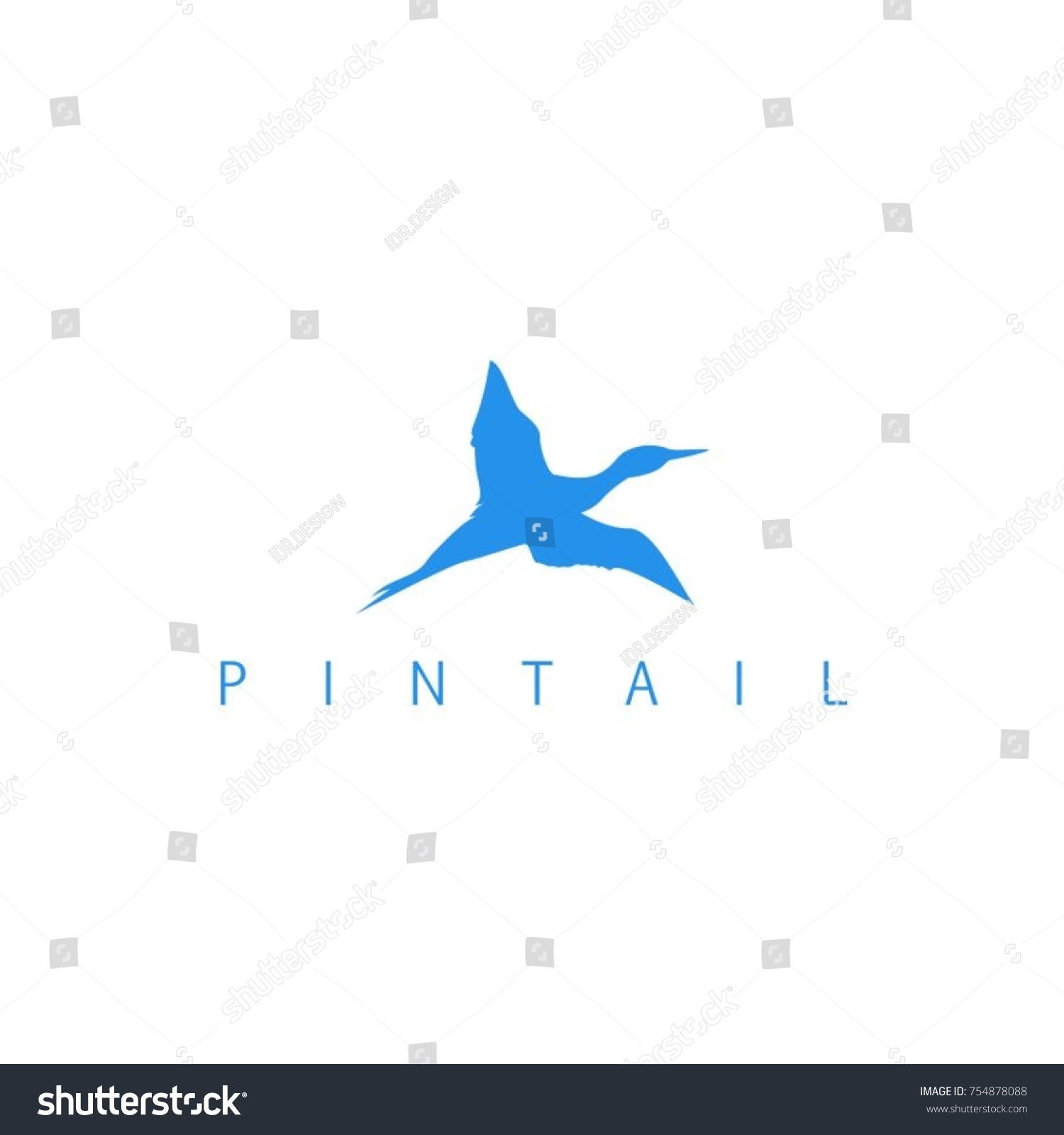 Blue Flying Duck Logotype Design Stock Vector (Royalty Free) 754878088 ...