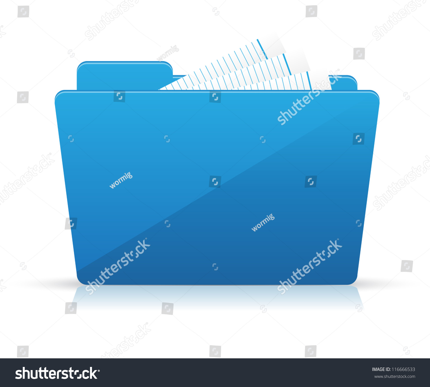 Blue Folder Icon Stock Vector (Royalty Free) 116666533 | Shutterstock
