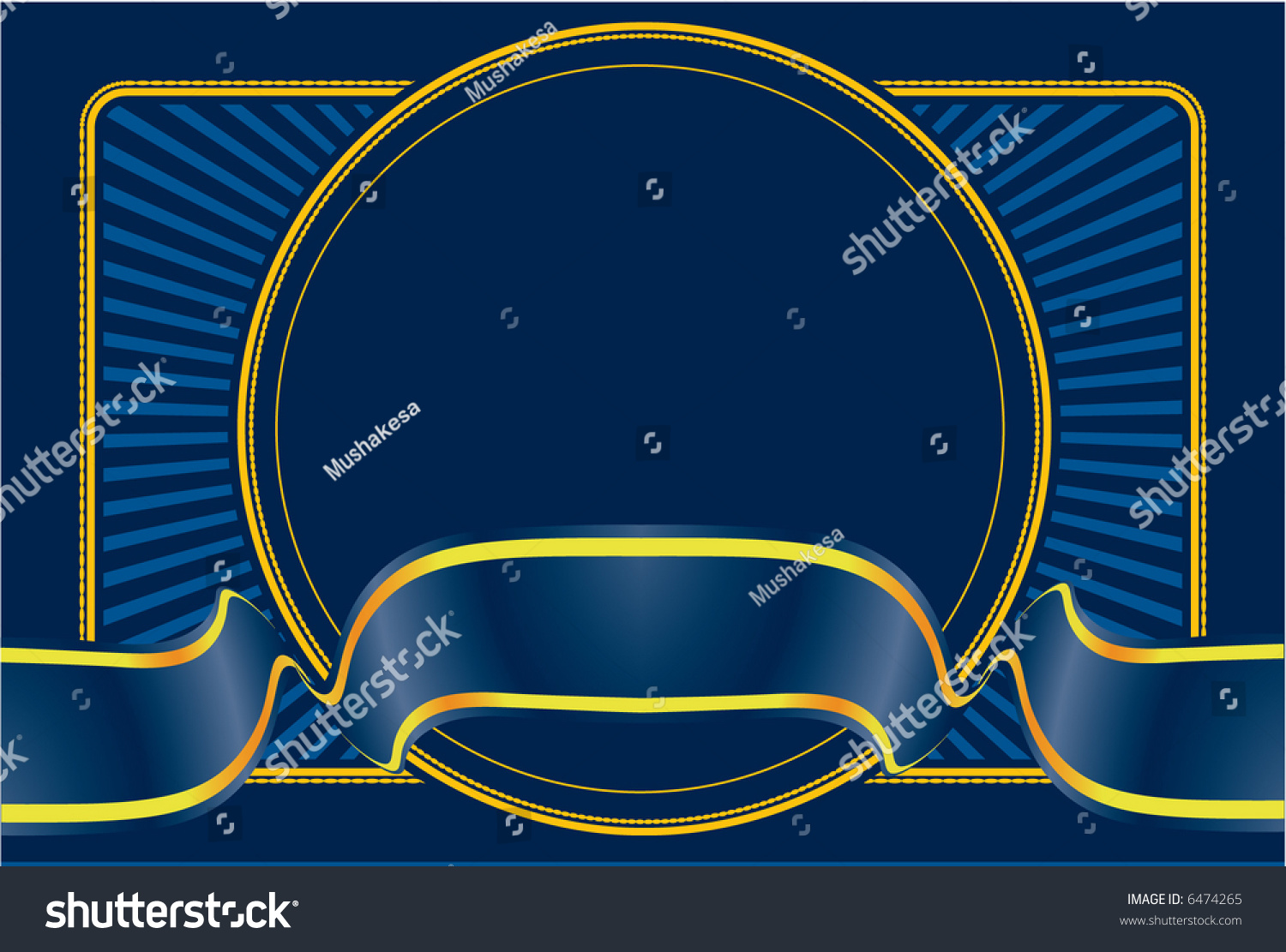 Blue Frame Ribbon Vector Illustration Stock Vector (Royalty Free ...