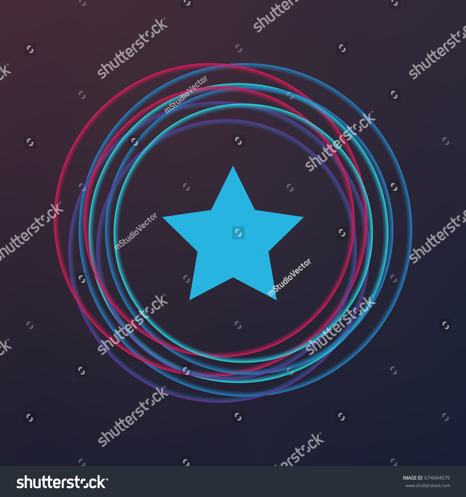 Blue Glow Light Circular Effect Illustration Stock Vector (Royalty Free ...