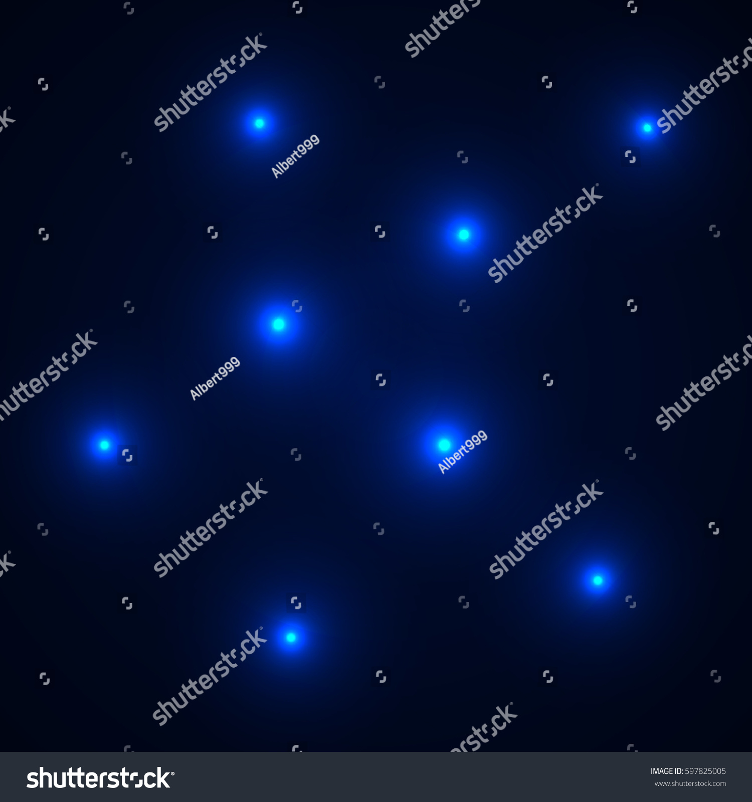 Blue Glowing Dots Light Effect Vector Stock Vector (Royalty Free) 597825005
