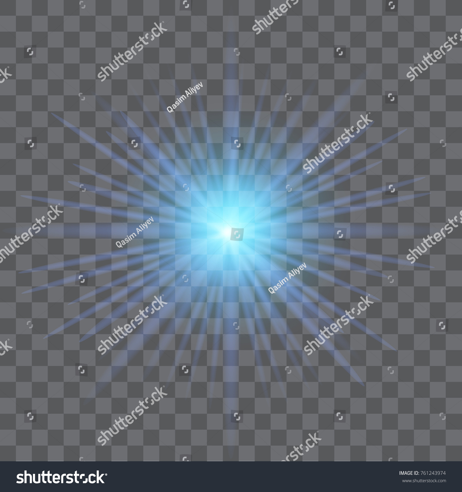 Blue Glowing Light Burst Explosion On Stock Vector (Royalty Free) 761243974