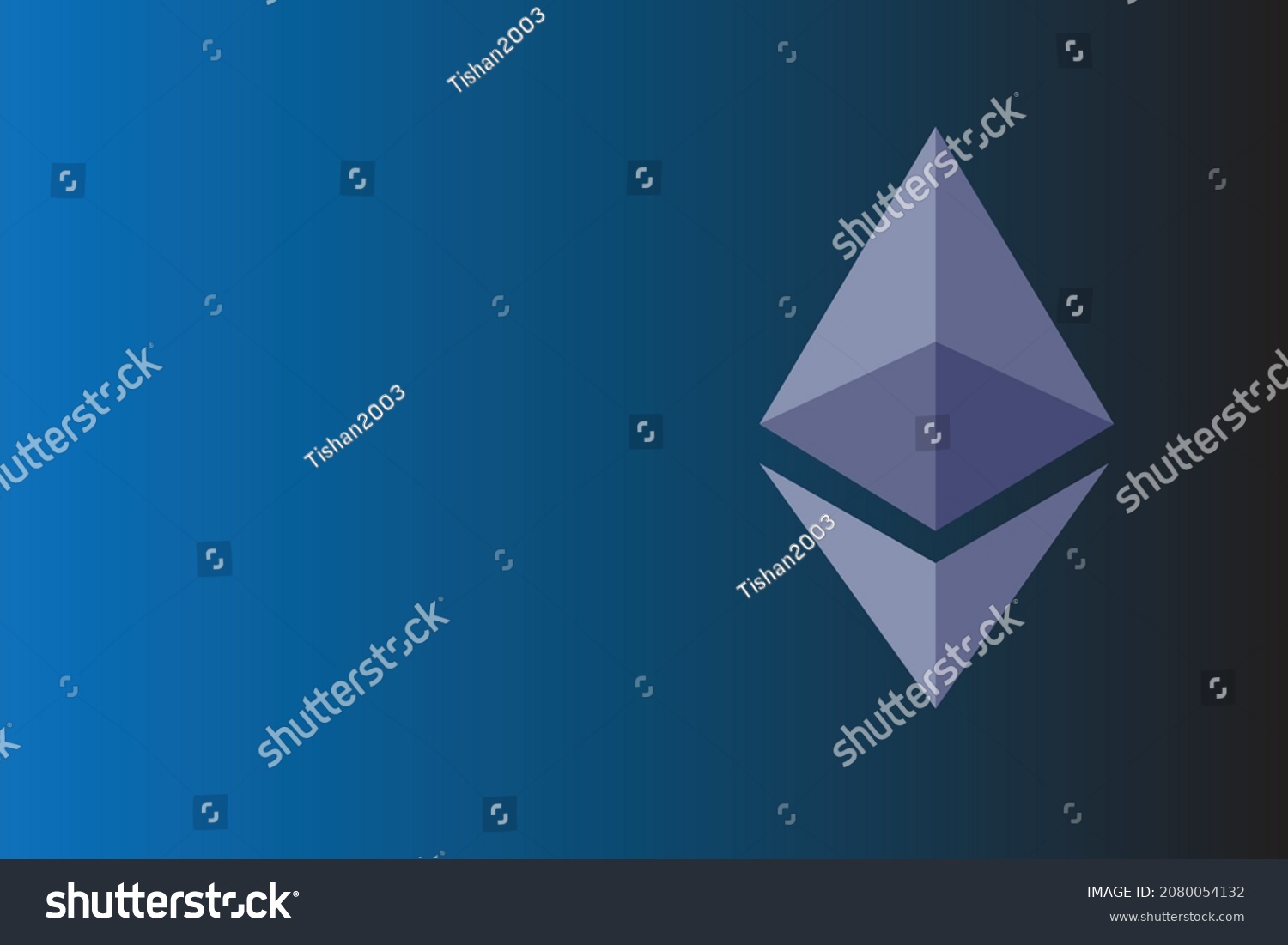 fondo de degradado azul .ETH moneda: vector de stock (libre de regalías ...
