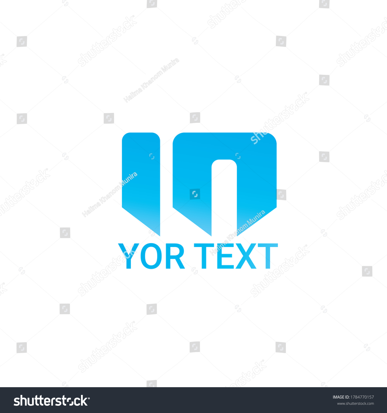Blue Gradient Logo Design Template Stock Vector (Royalty Free) 1784770157