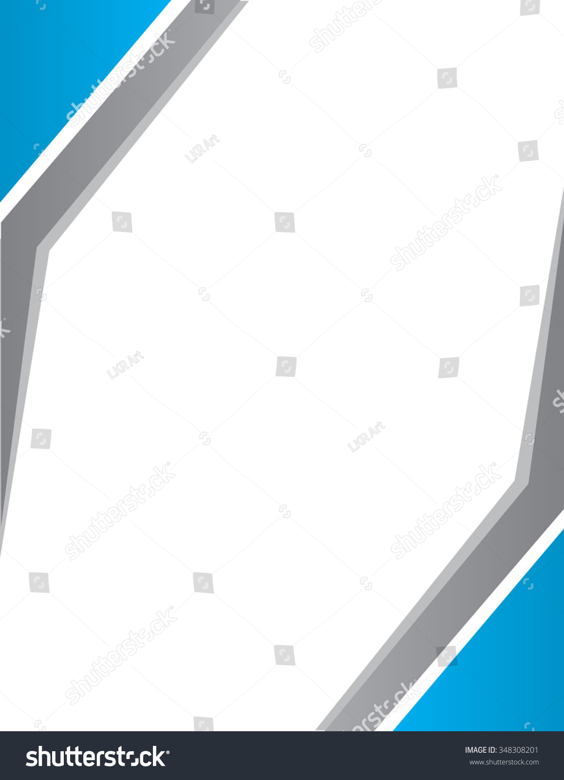 Blue Grey Letterhead Border Background Stock Vector (Royalty Free ...