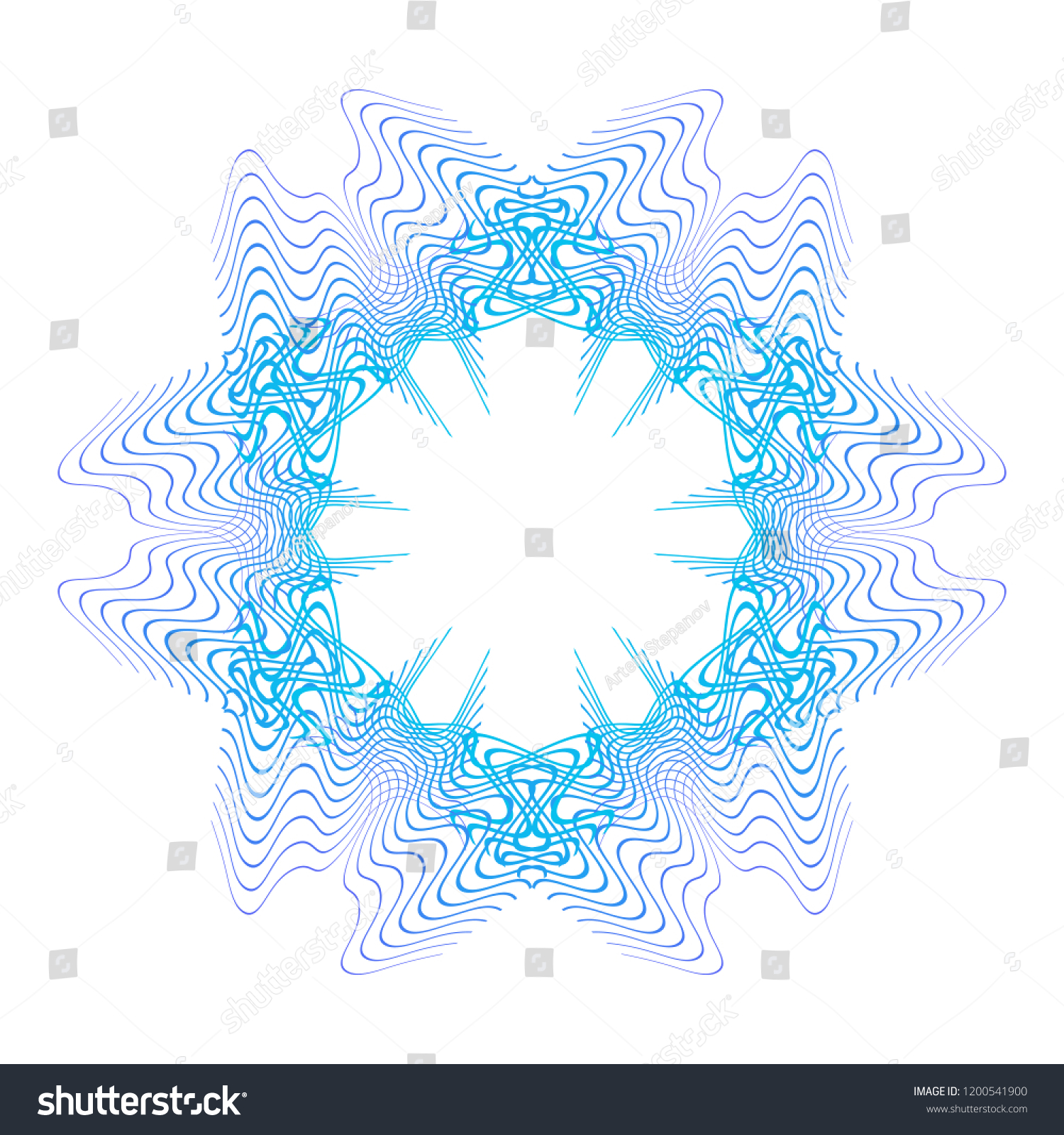 Blue Guilloche Rosette Spirograph Background Vector Stock Vector ...