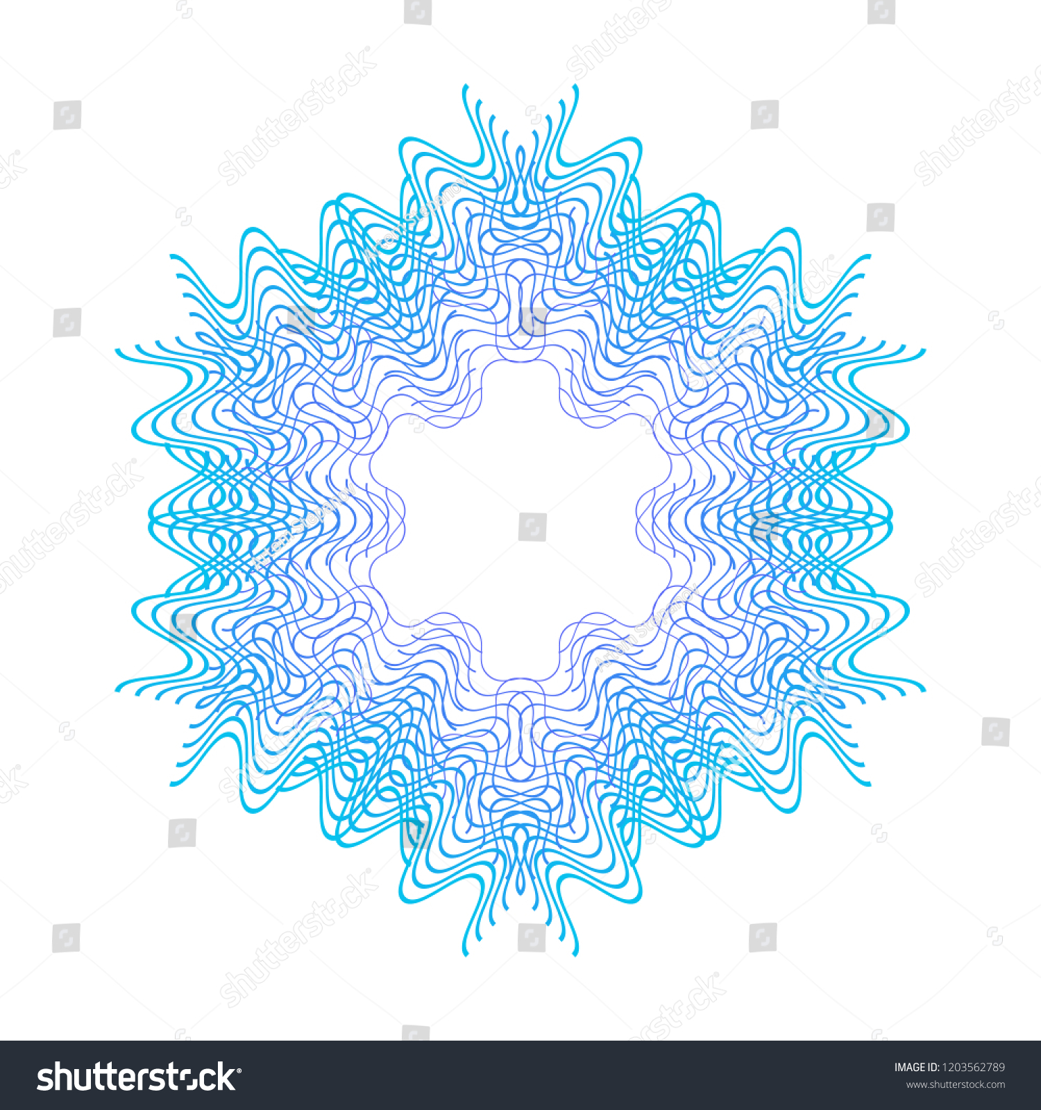 Blue Guilloche Rosette Spirograph Background Vector Stock Vector ...
