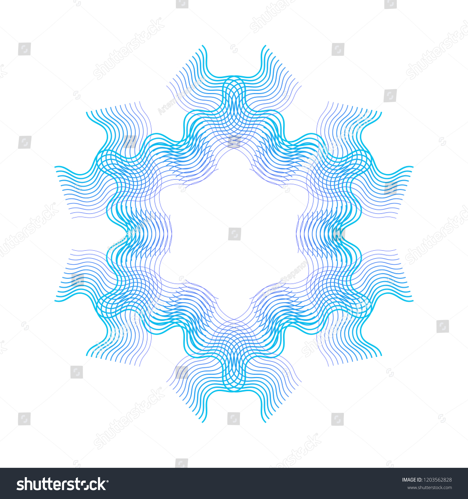Blue Guilloche Rosette Spirograph Background Vector Stock Vector ...
