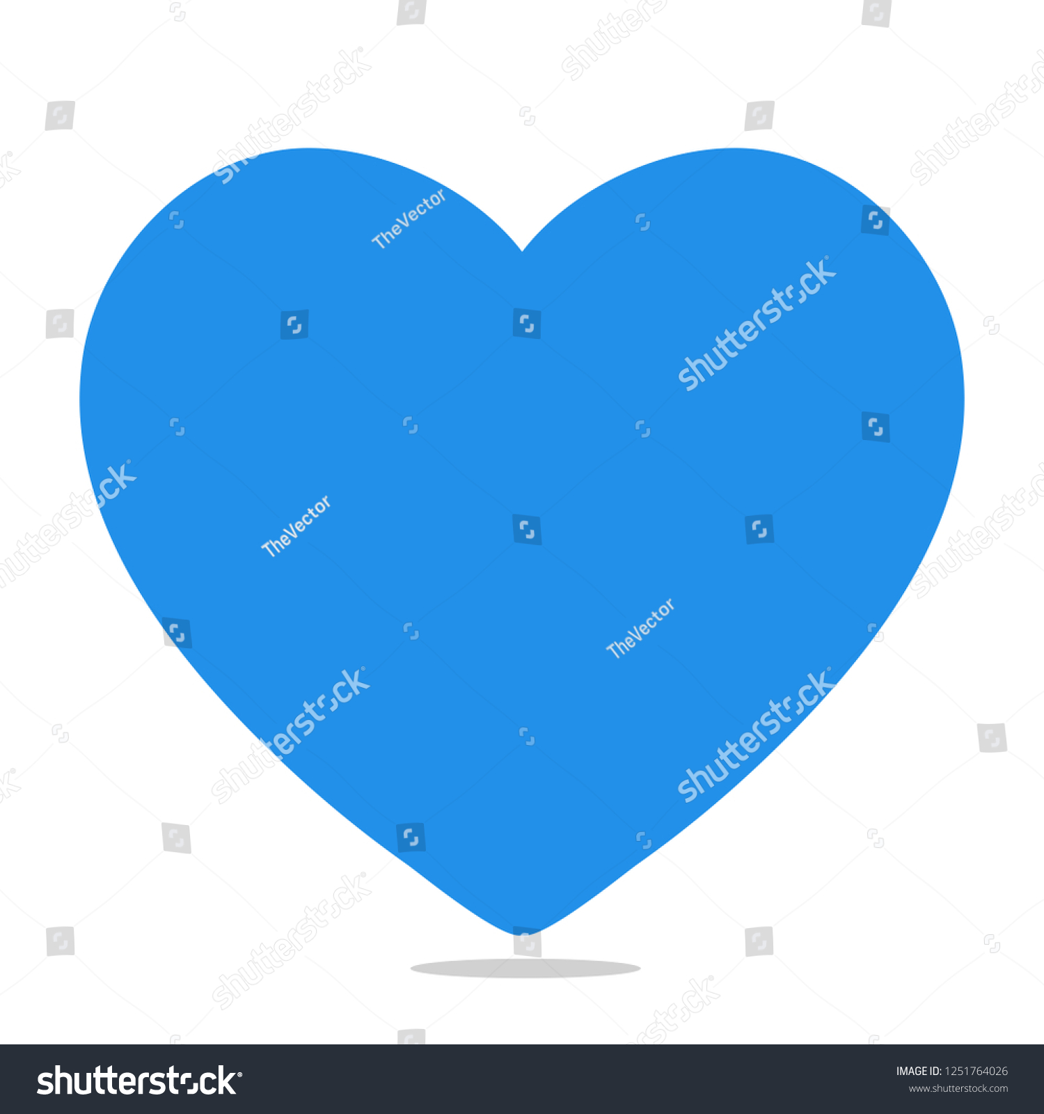 Blue Heart Vector Icon Design Stock Vector (Royalty Free) 1251764026