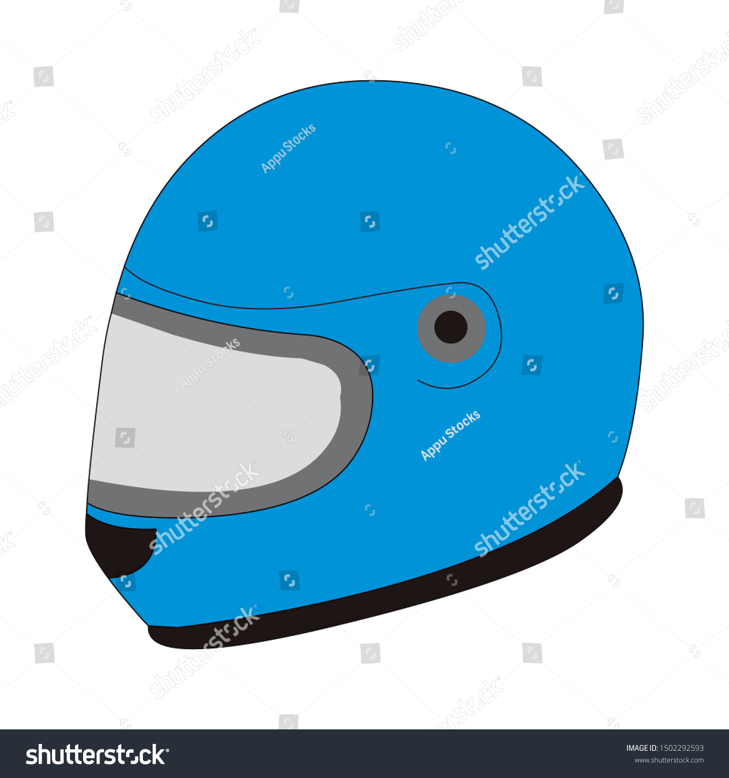 Blue Helmet Cartoon Vector Image: เวกเตอร์สต็อก (ปลอดค่าลิขสิทธิ์ ...