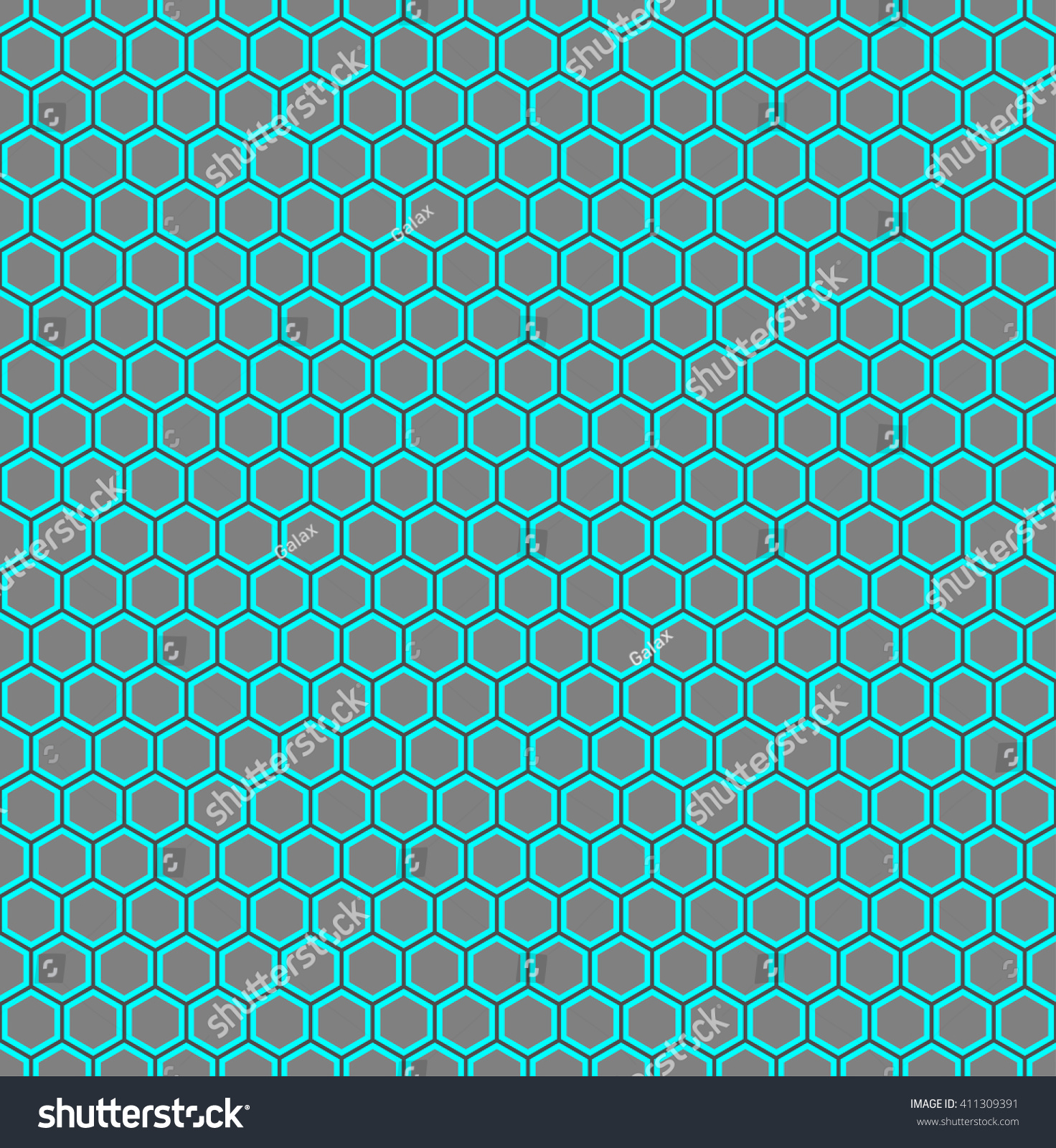Blue Honeycomb Seamless Pattern Stock Vector (Royalty Free) 411309391