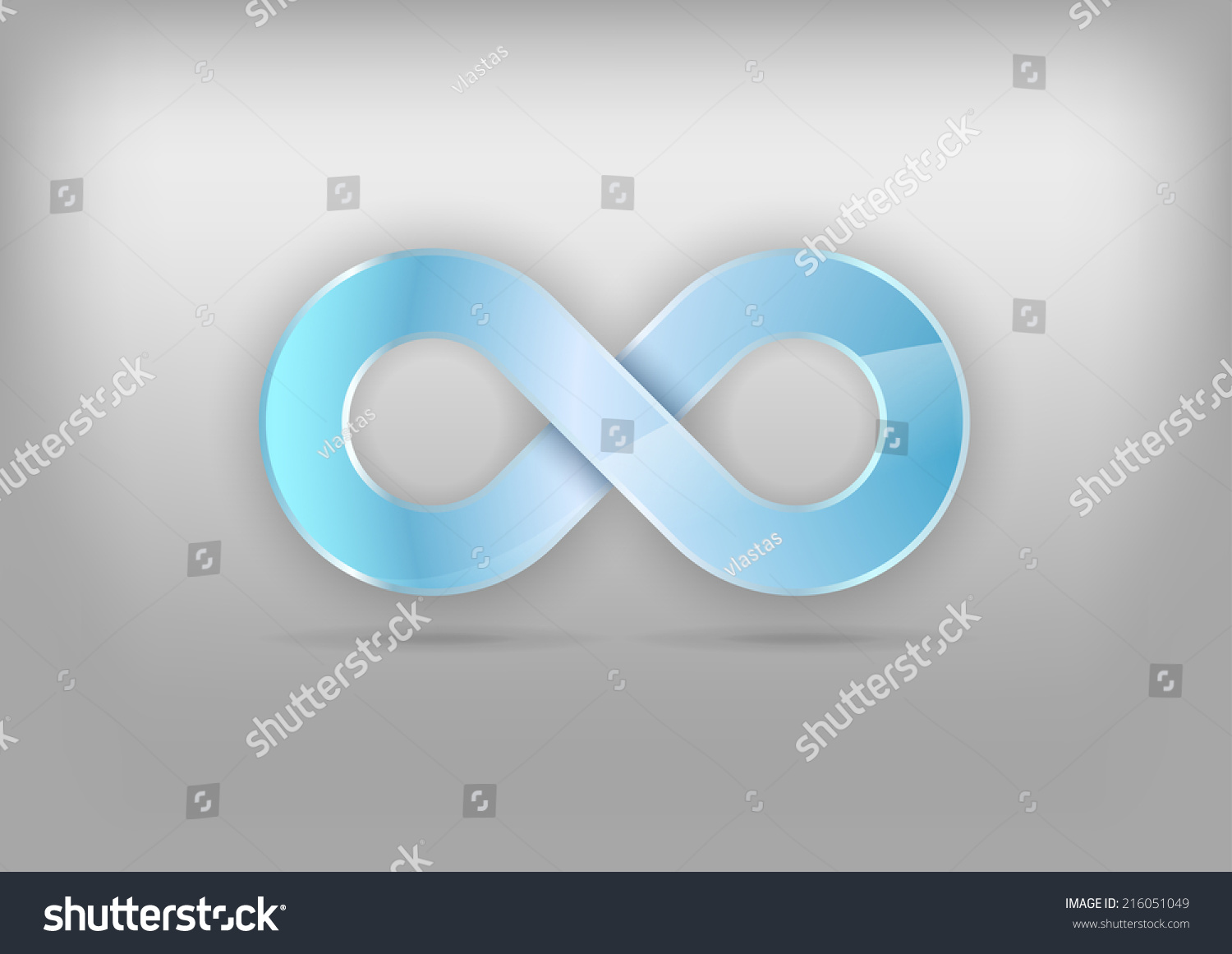 Blue Infinity Symbol On Gray Background Stock Vector (Royalty Free ...