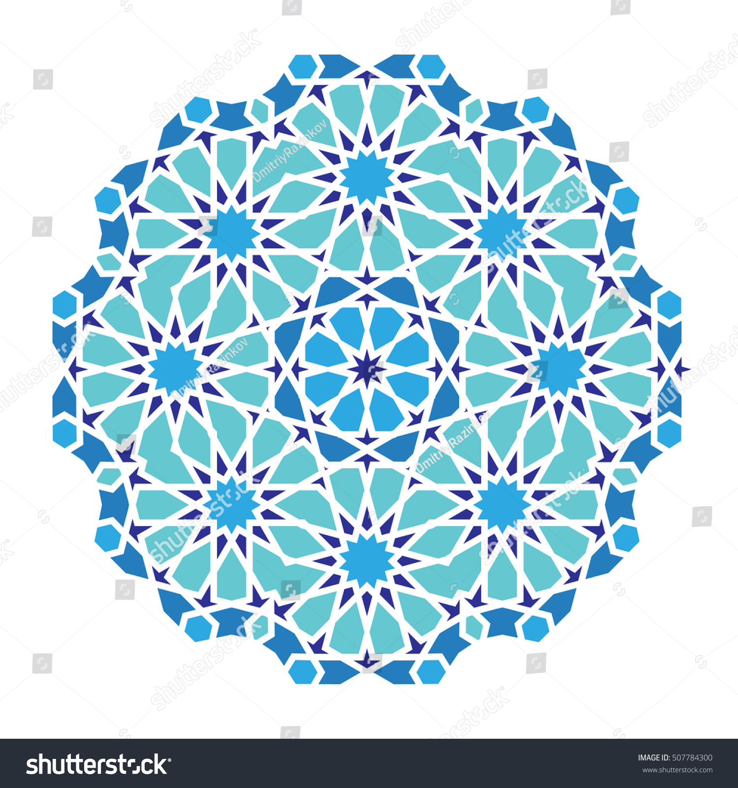Blue Islamic Pattern Background Vector Illustration: เวกเตอร์สต็อก ...