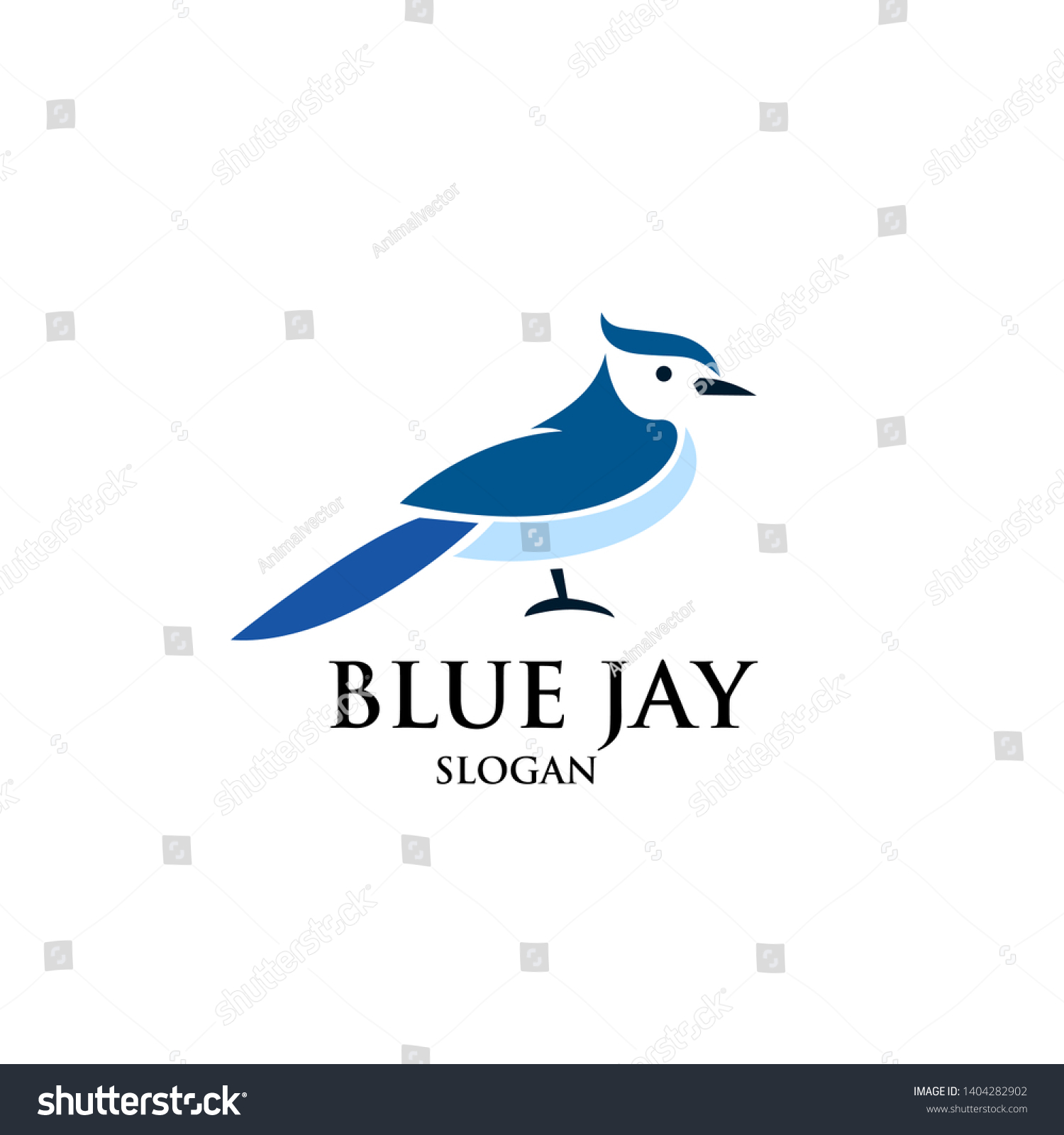 Blue Jay Bird Logo Icon Designs Stock Vector (Royalty Free) 1404282902 ...