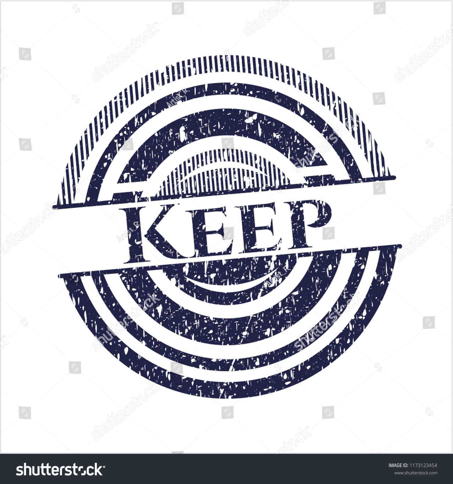 Blue Keep Rubber Stamp Stock Vector (Royalty Free) 1173123454