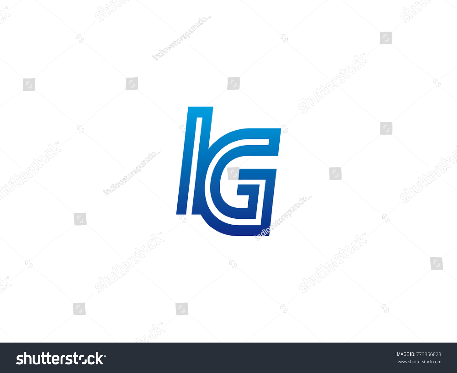 Blue Letter Ig Logo Vector Stock Vector (Royalty Free) 773856823 ...