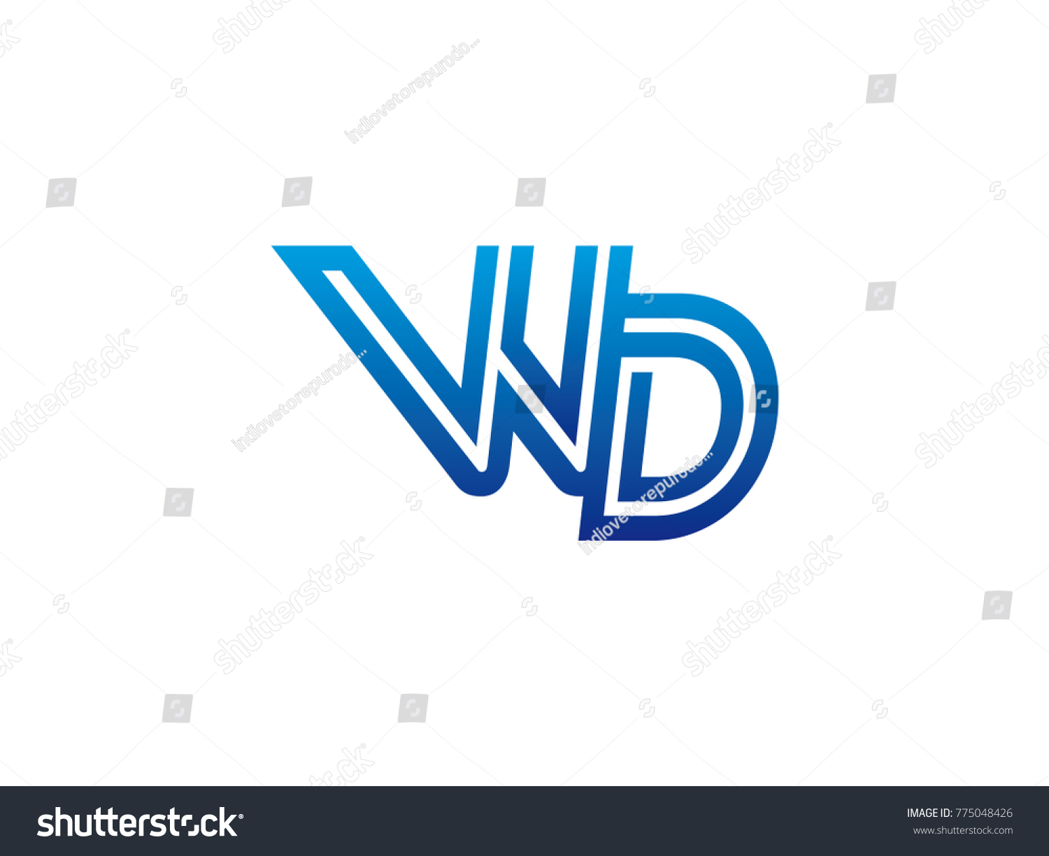 Blue Letter Wd Logo Vector: เวกเตอร์สต็อก (ปลอดค่าลิขสิทธิ์) 775048426 ...