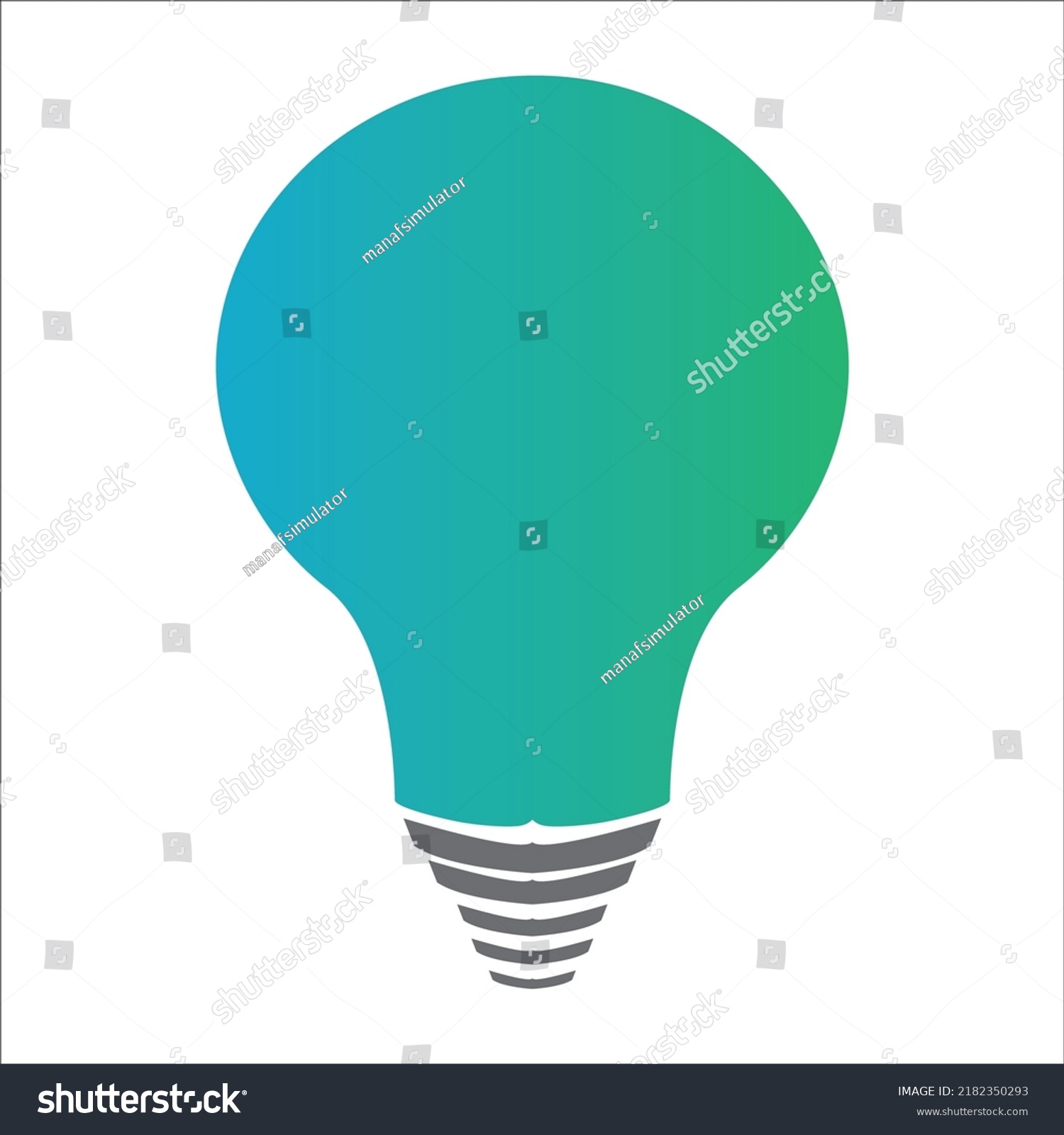 Blue Light Bulb Icon Design Template Stock Vector (Royalty Free ...