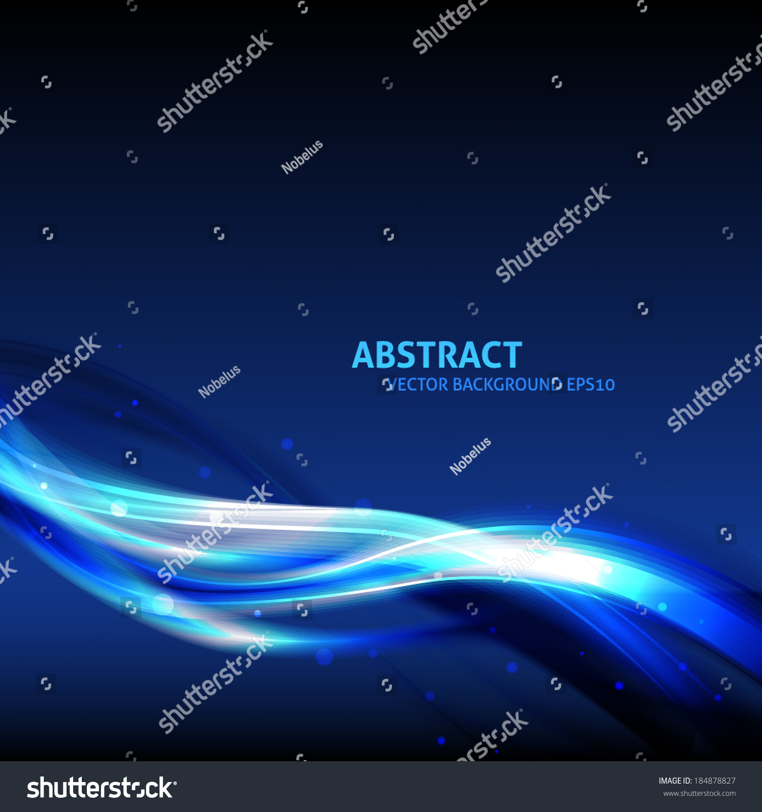 Blue Light Wave Vector Background Copyspace: เวกเตอร์สต็อก (ปลอดค่า ...