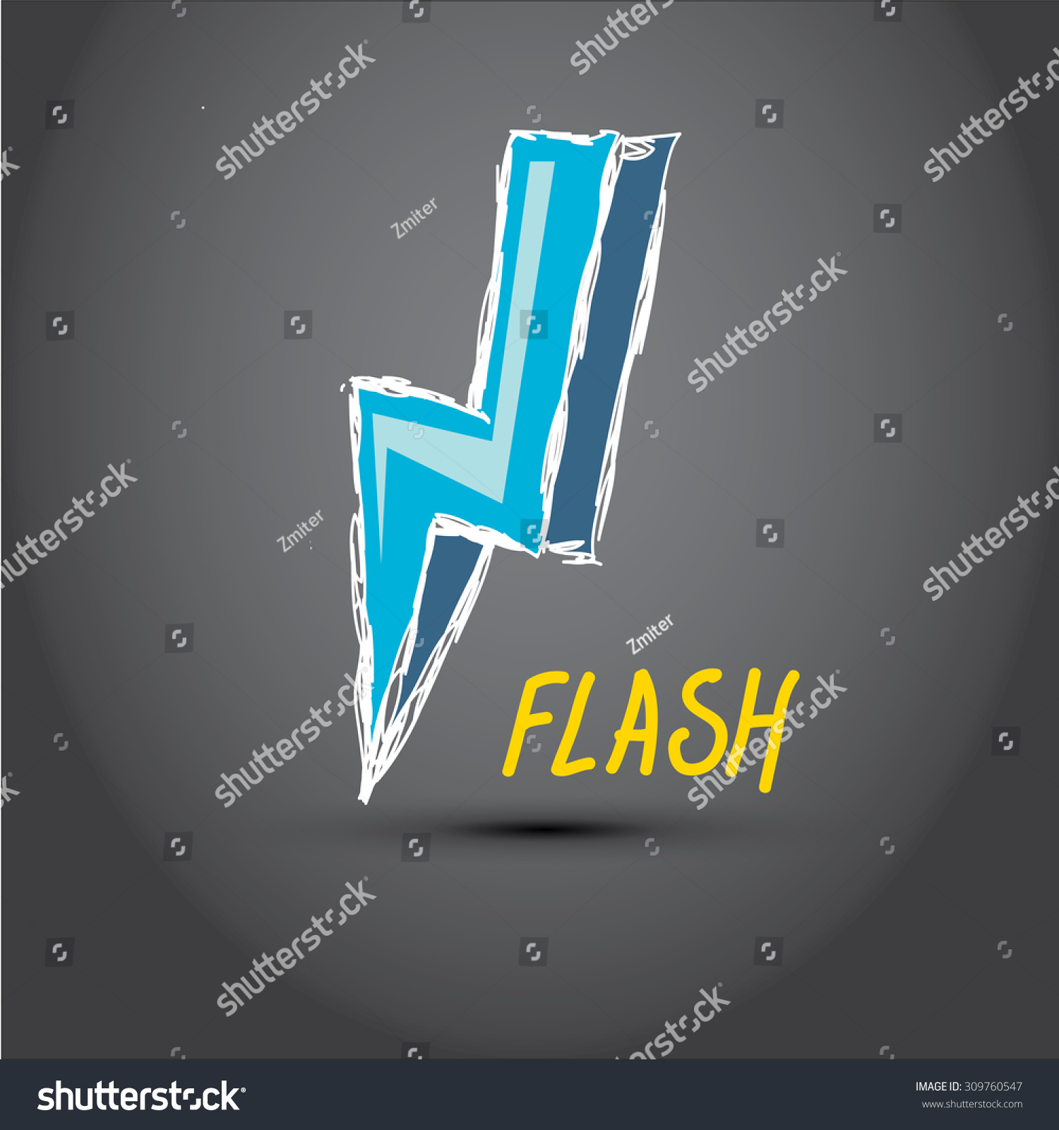 Blue Lightning Bolt Vector Icon Lightning Stock Vector (Royalty Free ...