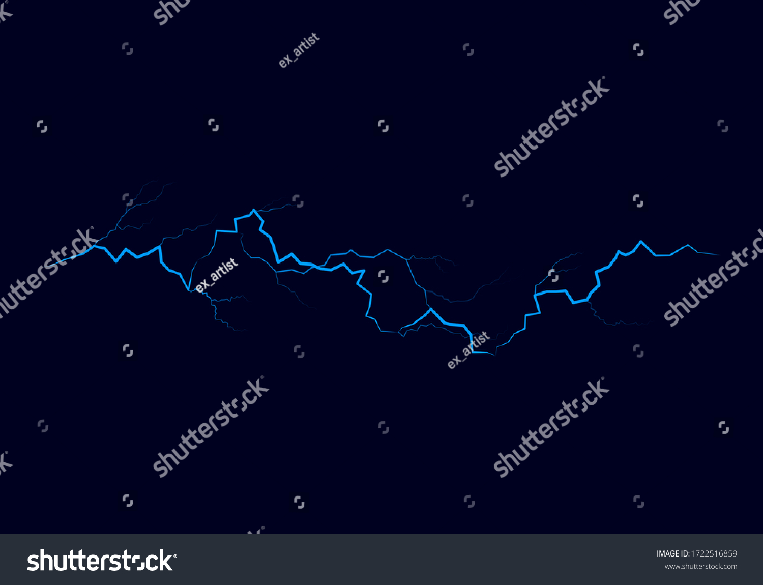 Blue Lightning Flash Bolt Bright Light Stock Vector (Royalty Free ...