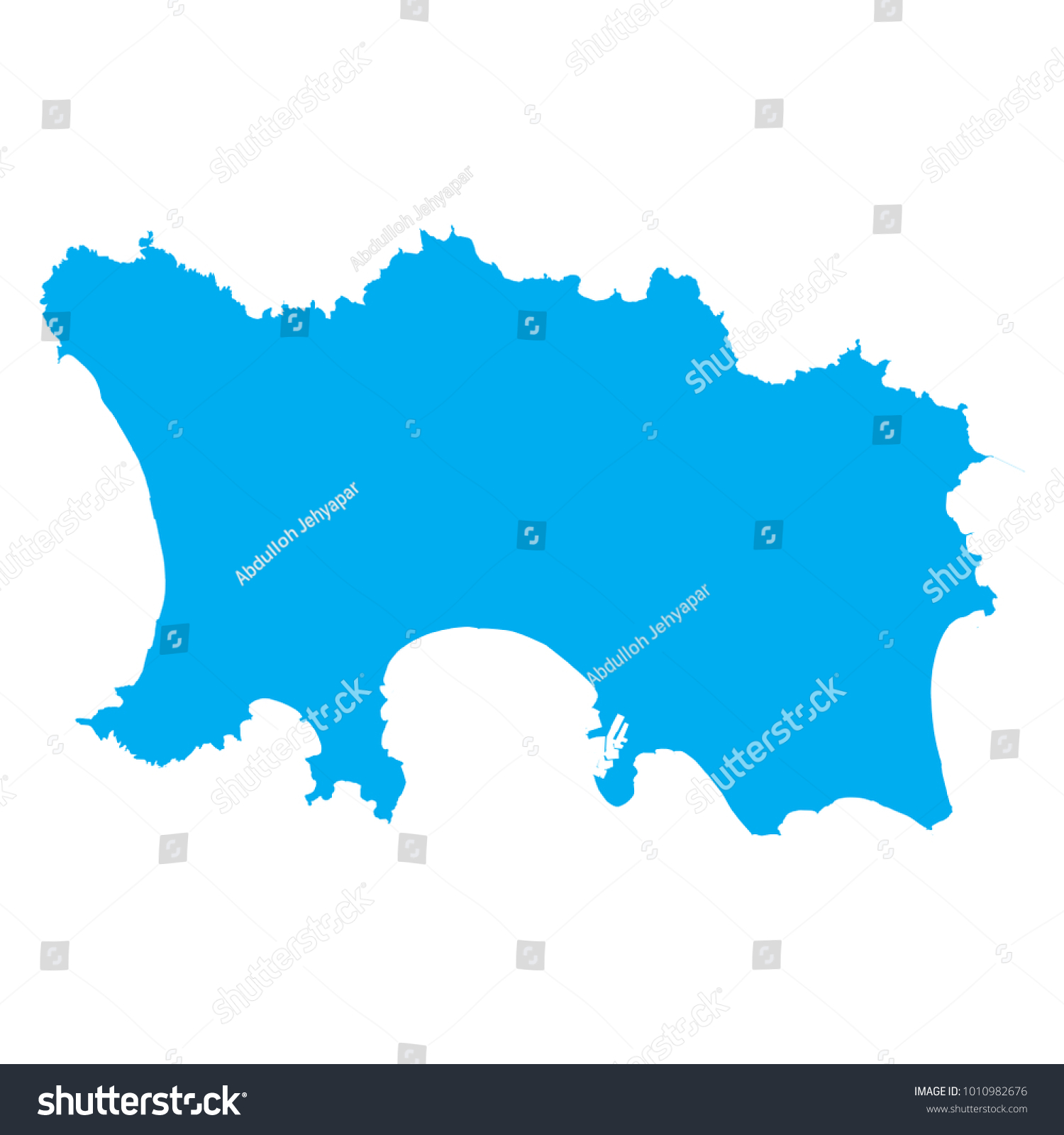 Blue Map Jersey Stock Vector (Royalty Free) 1010982676 | Shutterstock