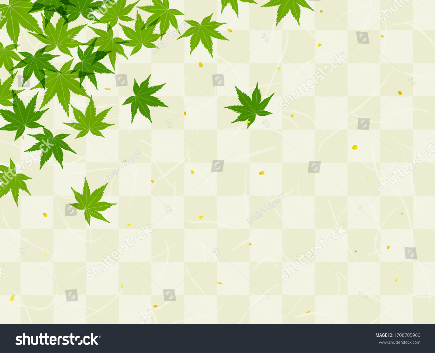 Blue Maple Checkered Pattern Japanese Style Stock Vector (Royalty Free ...