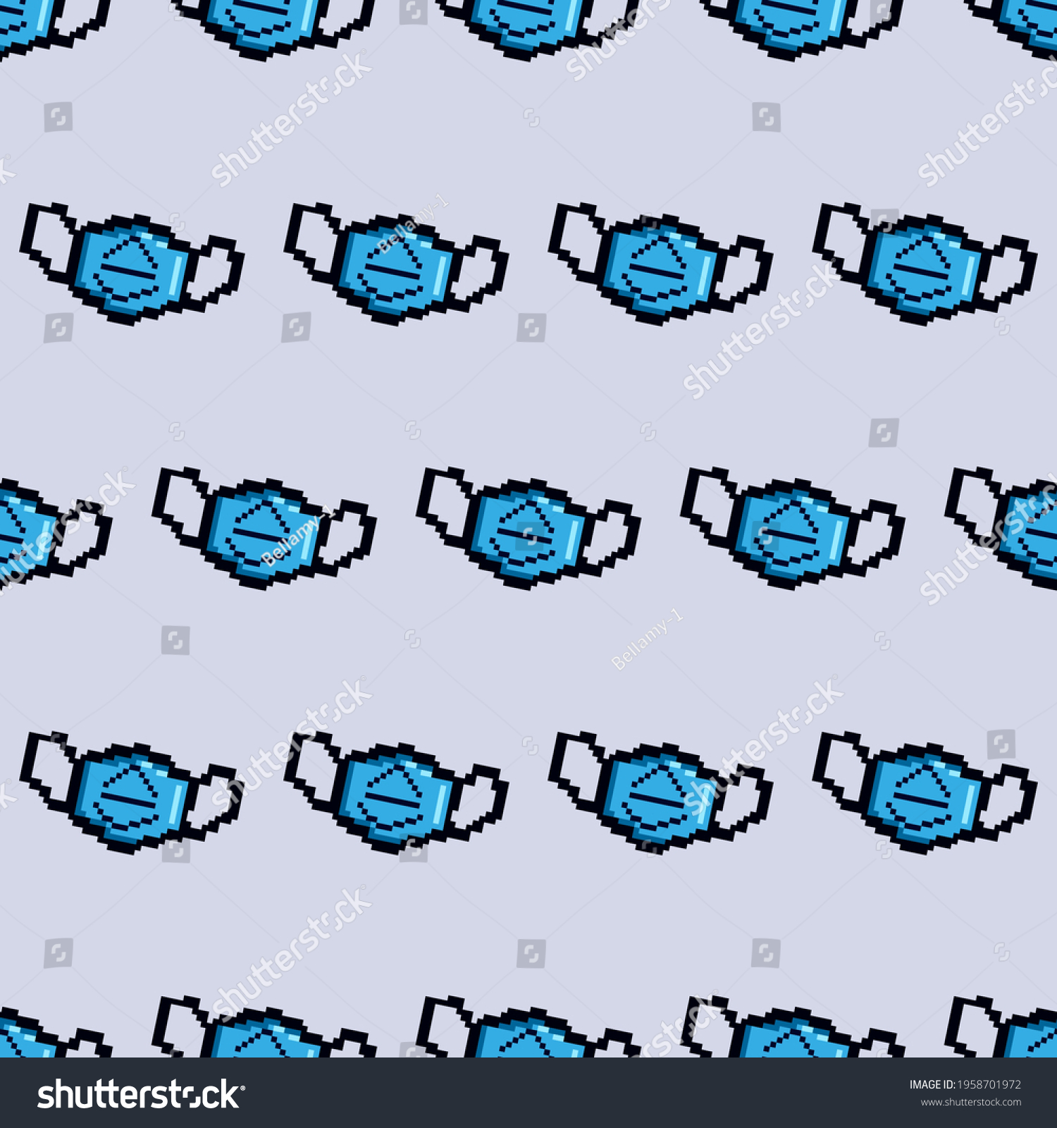 Blue Masks Ornament Wallpaper Vector Same Stock Vector (Royalty Free ...